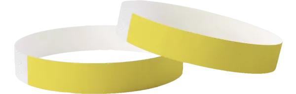 Buy Plain Tyvek Yellow | Custom Wristbands Ireland Online
